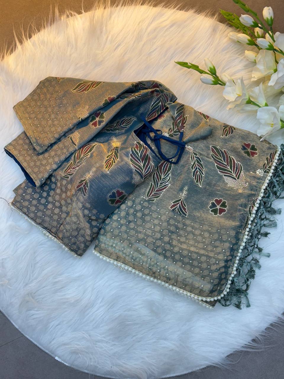 Designer Pastle Silk Saree For Women – Glamgait